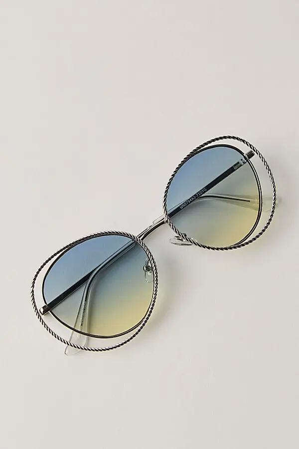 Free People Blossom Novelty Oversized Sunglasses
