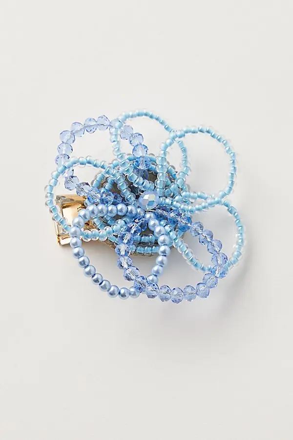 CURRIED MYRRH Oversized Jovi Barrette - Blue/bleu