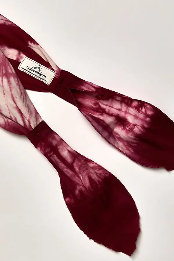 Curried Myrrh Shibori Wide Soft Headband In Grn/Vert - 69  display picture 1
