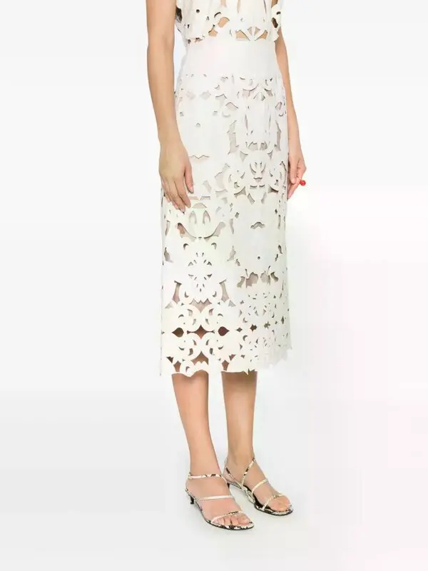 FORTE_FORTE Floral-motif Midi Skirt