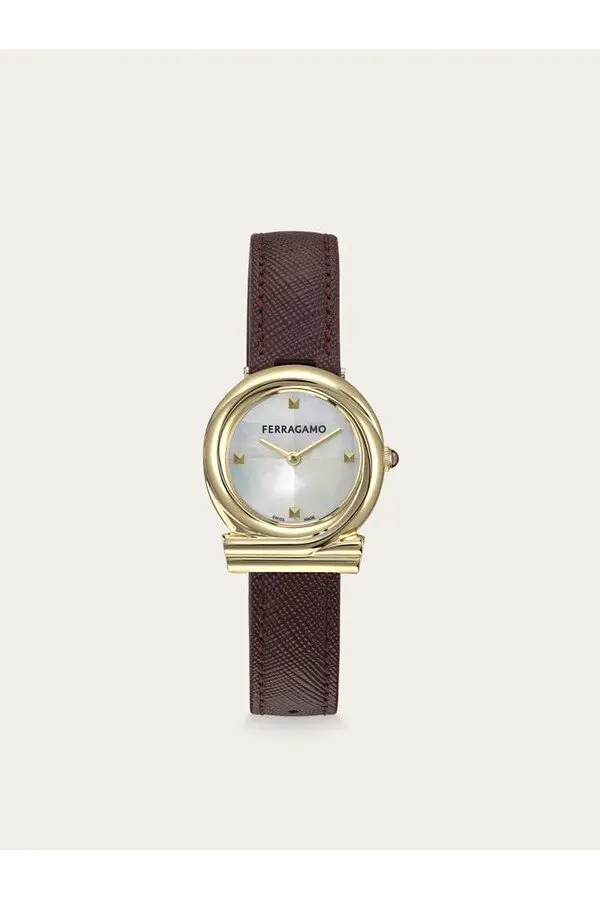 FERRAGAMO Gancini Twisted Watch - Burgundy