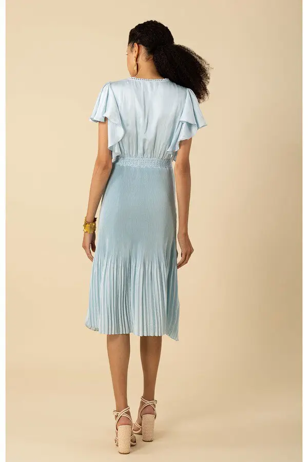 Hale Bob Della Solid Dress - Blue