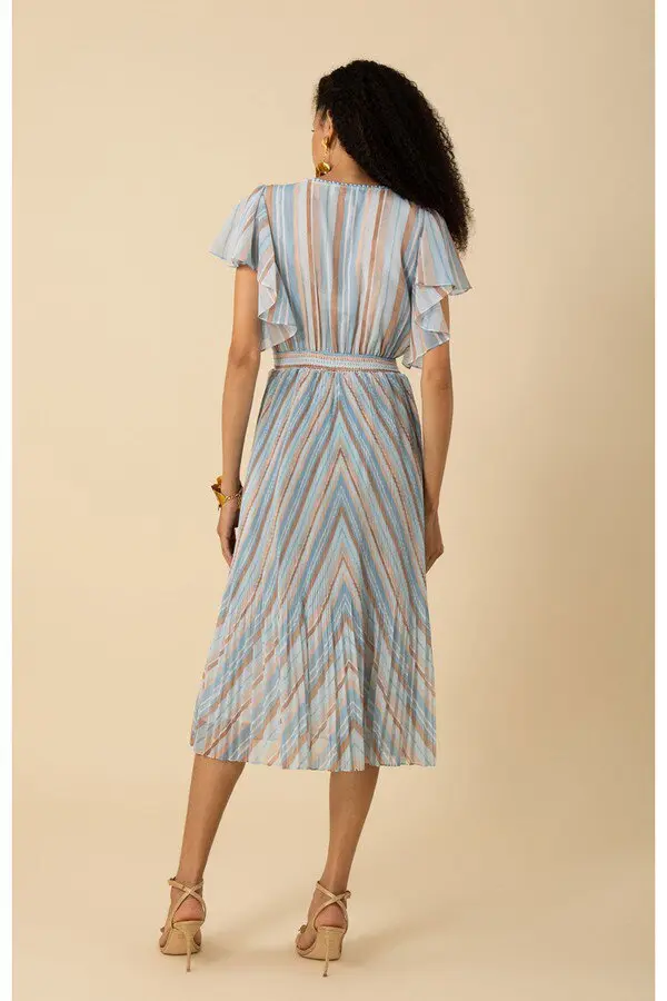 Hale Bob Della Charmeuse Dress - Blue