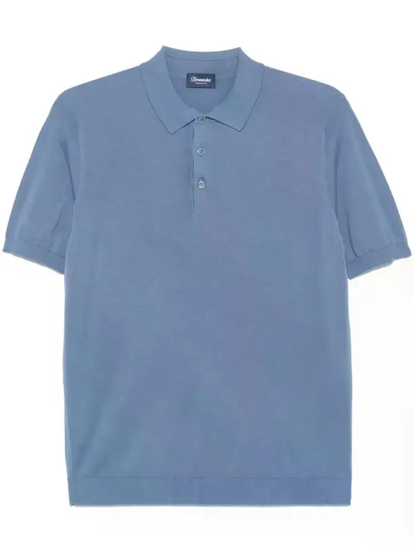 DRUMOHR Cotton Polo Shirt - Blue
