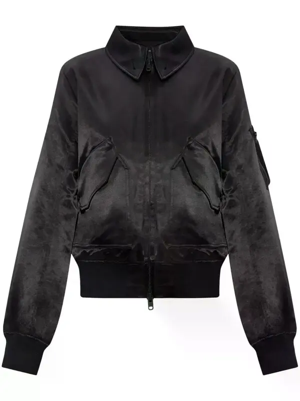 Y3 Satin Zip-up Bomber Jacket