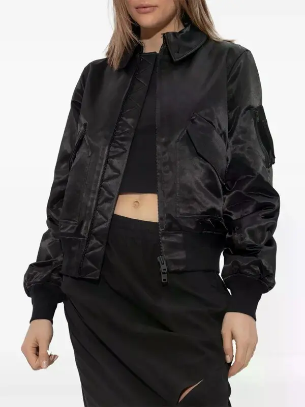 Y3 Satin Zip-up Bomber Jacket