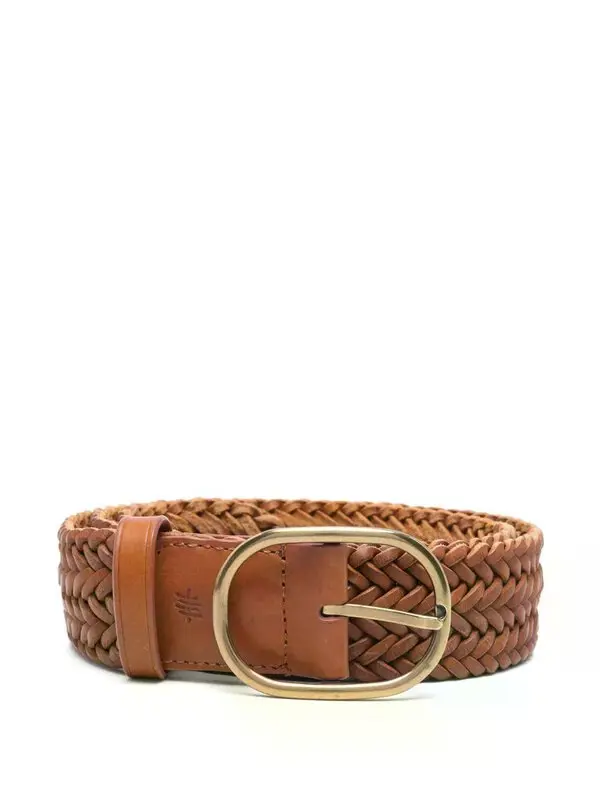 Dragon Diffusion 14 Ply Woven Leather Belt - Brown