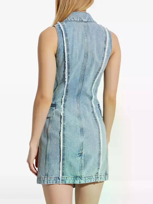 Balmain Tailored Denim Vest Dress
