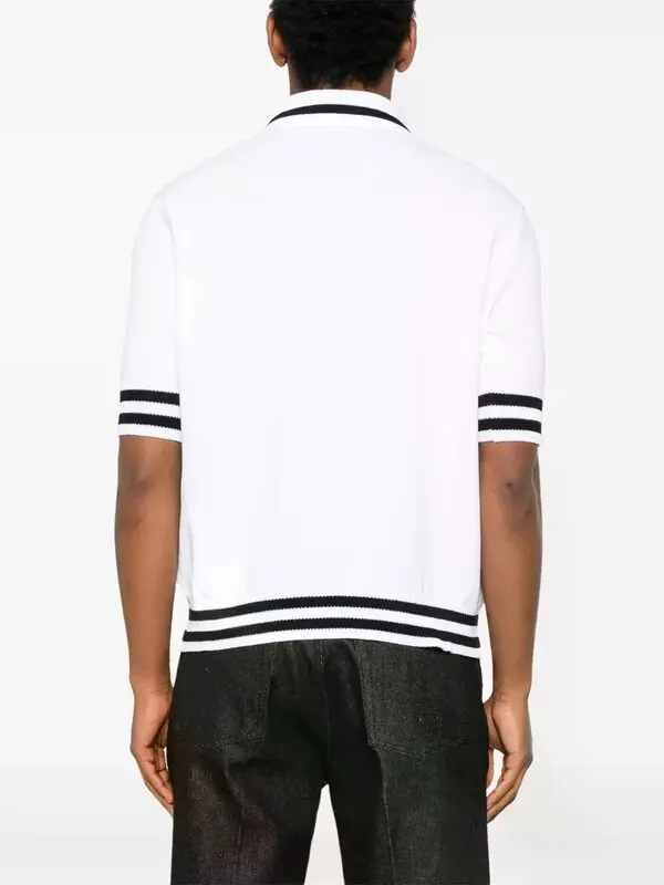 Balmain Logo Signature-embroidered Polo Shirt
