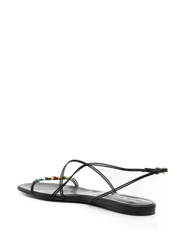 Khaite Beaded Sandals - Black