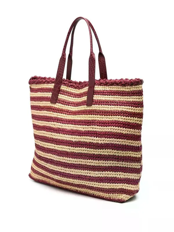 Dolce & Gabbana Striped Raffia Tote Bag