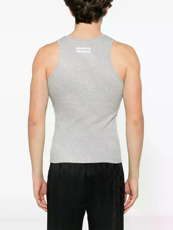 MARINE SERRE Crescent Moon Top - Grey