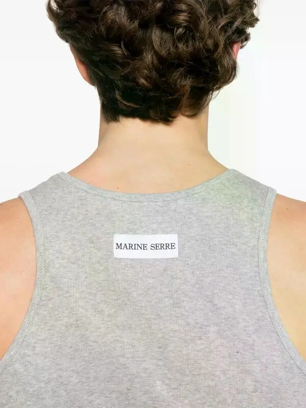 MARINE SERRE Crescent Moon Top - Grey