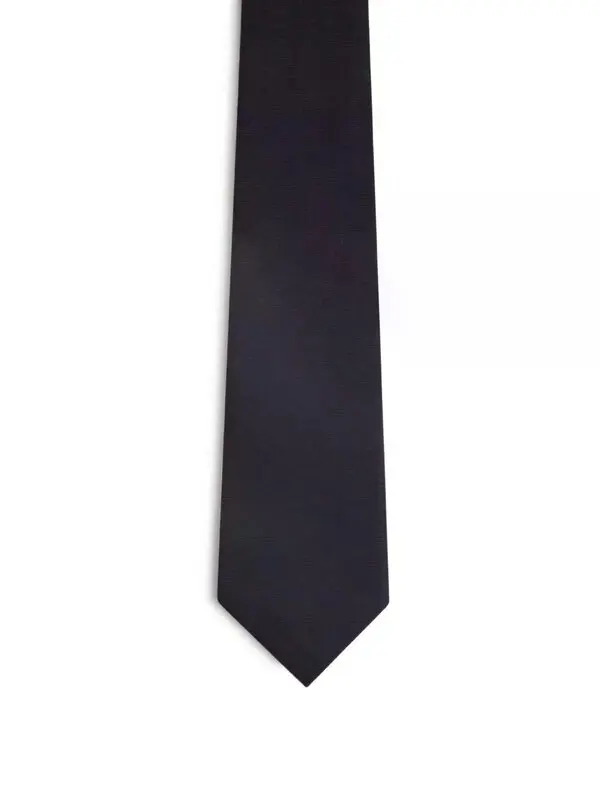 Zegna Linen Neck Tie - Black