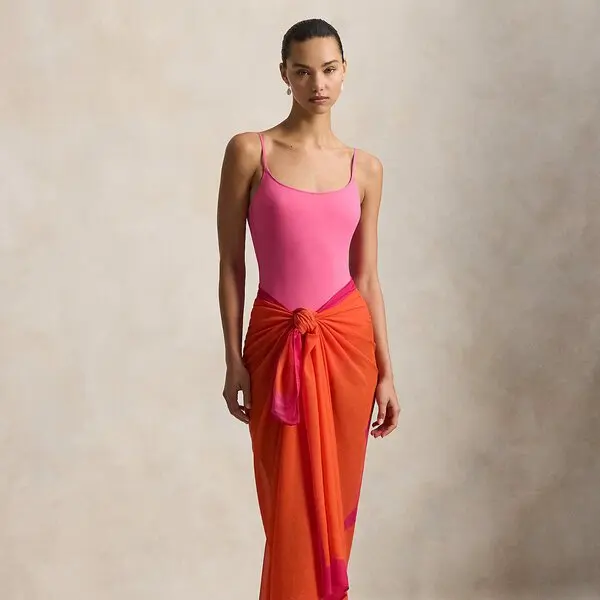 Ralph Lauren Big Pony Scarf Cover-up - Sailing Orange