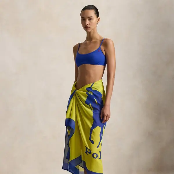 Ralph Lauren Big Pony Scarf Cover-up - Yellow