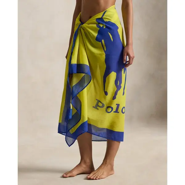 Ralph Lauren Big Pony Scarf Cover-up - Yellow