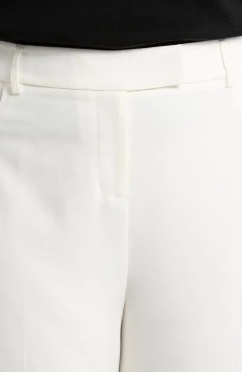 TAHARI ASL Bird Eye Straight Leg Pants - White