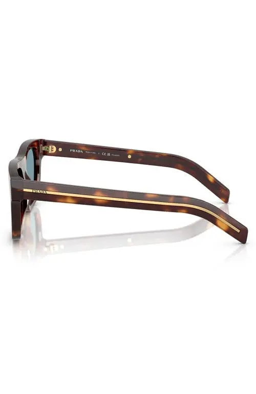 Prada 55mm Polarized Sunglasses - Tortoise