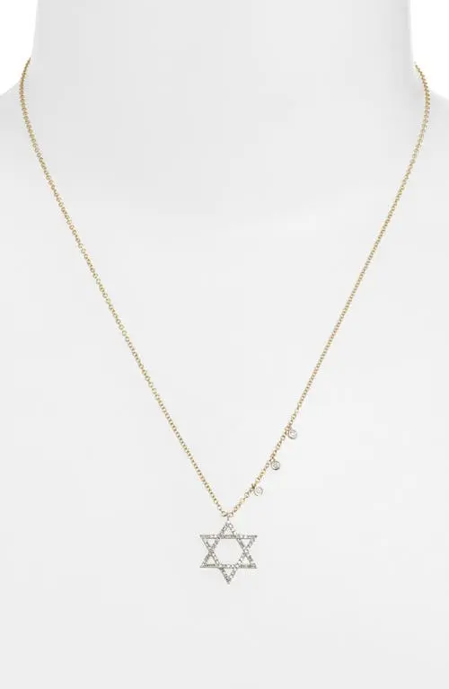 Meira T Pavé Diamond Star Of David Pendant Necklace