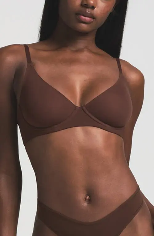 SKIMS Fits Everybody Unlined Demi Bra - Cocoa
