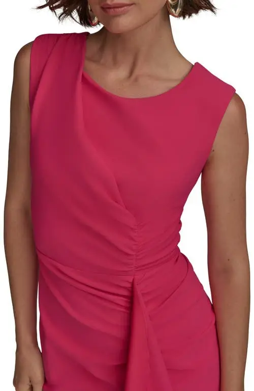 Donna Karan New York Side Ruched Sleeveless Minidress