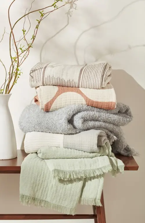 Nordstrom Textured Cotton Throw Blanket