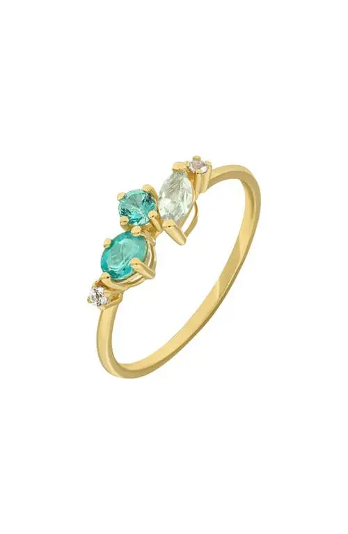 Bony Levy Paraiba Topaz Cluster Stackable Ring - 14k Yellow Gold