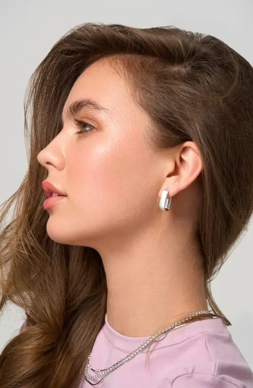 Bony Levy 14k Gold Rectangle Hoop Earrings