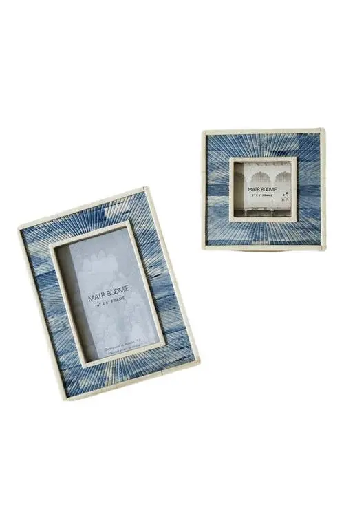 MATR BOOMIE Neela Picture Framecarved Bone - Blue - 4x6