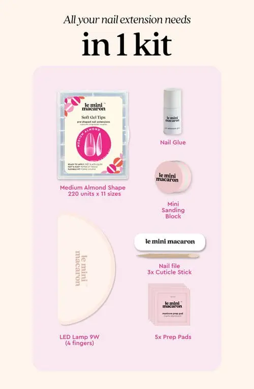 LE MINI MACARON Soft Gel Tips Nail Starter Kit - None