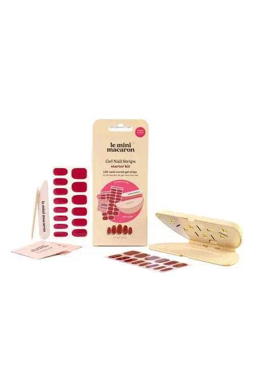 LE MINI MACARON Gel Strips Nail Starter Kit - Rouge Dahlia
