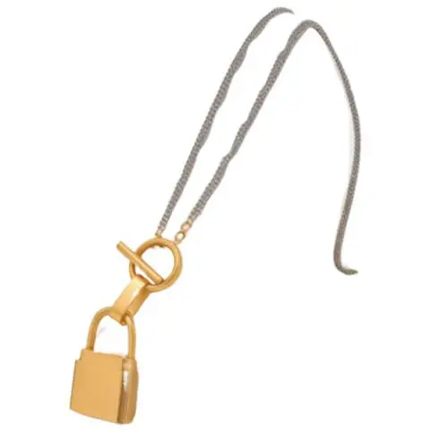 AKALIA Waterproof Plated Padlock Necklace - Gold