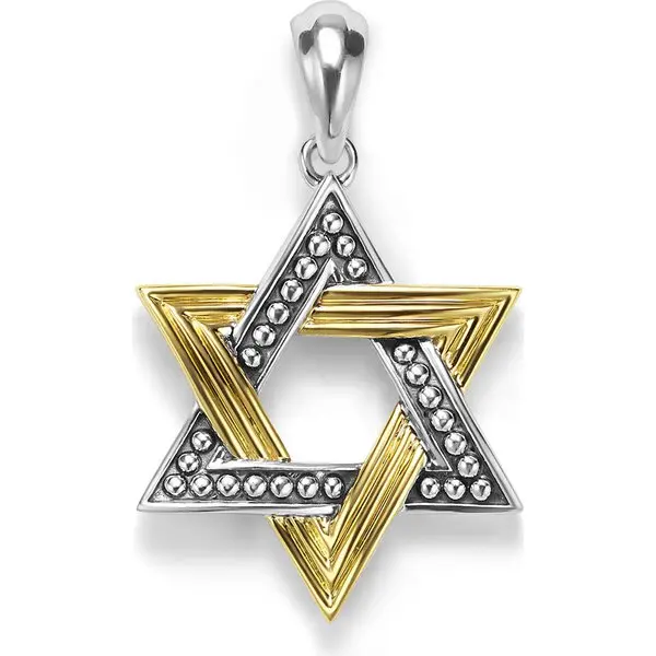 Lagos Star Of David Pendant - Two-tone