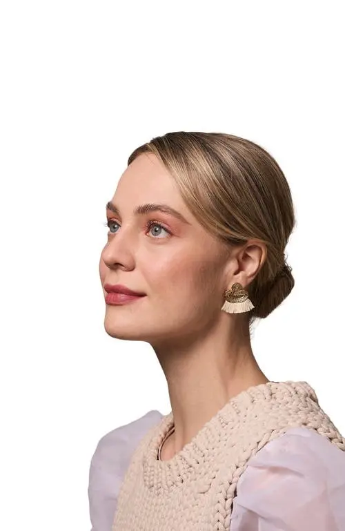 COG Sonia Tassel Earrings - Silver/ Ochré