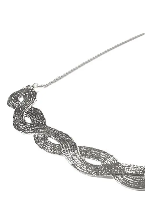 COG Braid Sterling Pendant Necklace - Silver