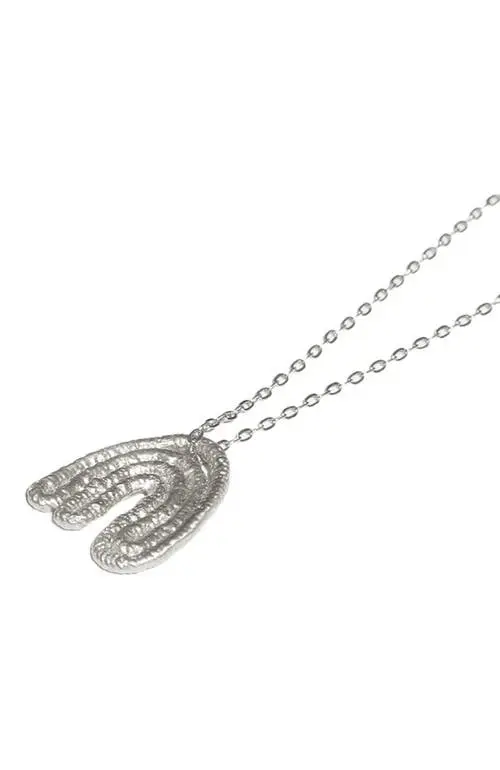 COG Leaf Pendant Necklace - Silver