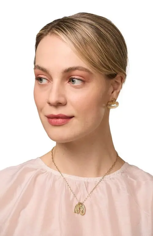 COG Leaf Pendant Necklace - Silver