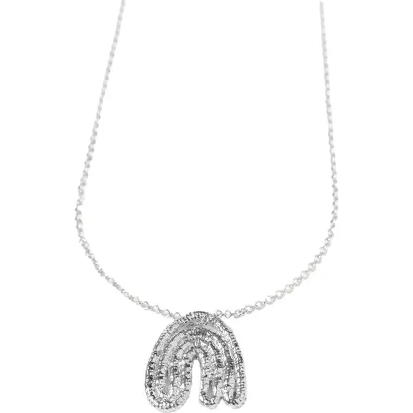 COG Leaf Pendant Necklace - Silver