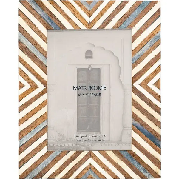 MATR BOOMIE Banka Mundi Brown & White Picture Framecarved Bone - Brown/white