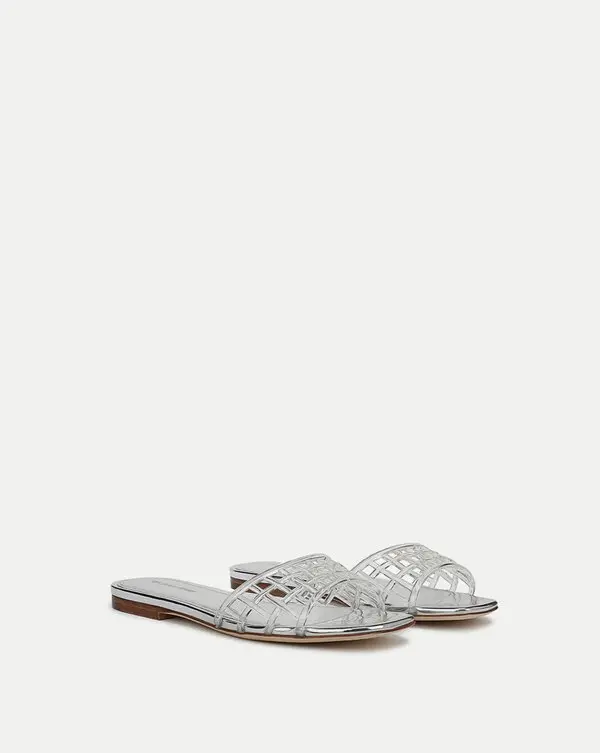 Veronica Beard Maris Jelly Sandals - Clear/silver