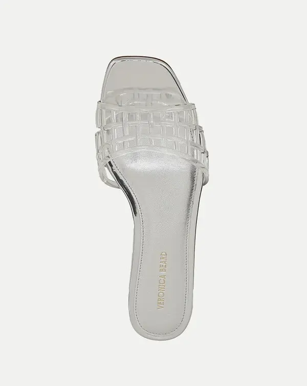 Veronica Beard Maris Jelly Sandals - Clear/silver