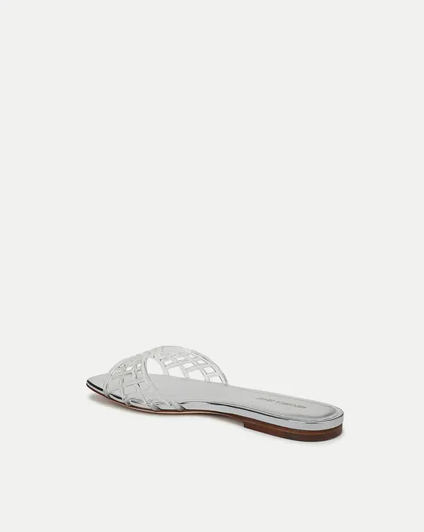 Veronica Beard Maris Jelly Sandals - Clear/silver