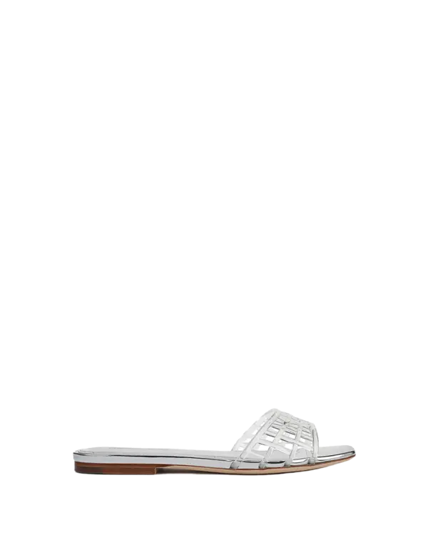 Veronica Beard Maris Jelly Sandals - Clear/silver