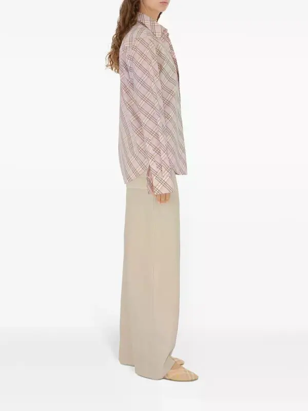 Burberry Check Cotton Shirt - Pink