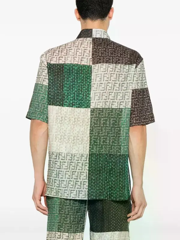 Fendi Ff Linen Shirt - Green