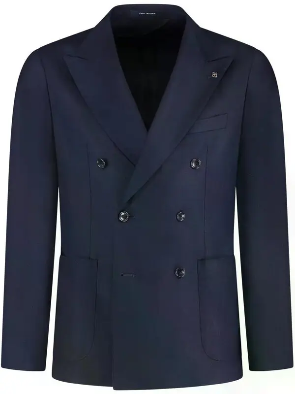 Tagliatore Virgin Wool-blend Blazer - Blue