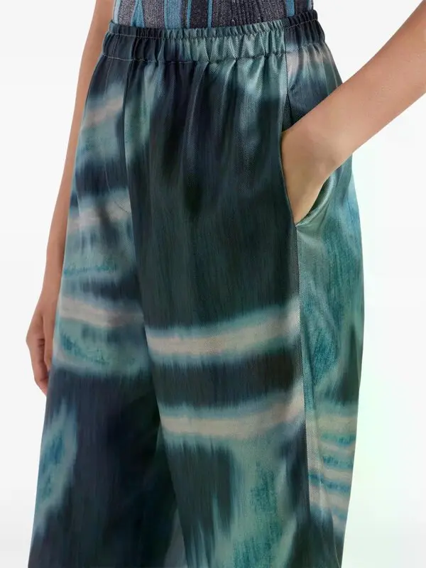 Giorgio Armani Gradient-effect Silk Trousers