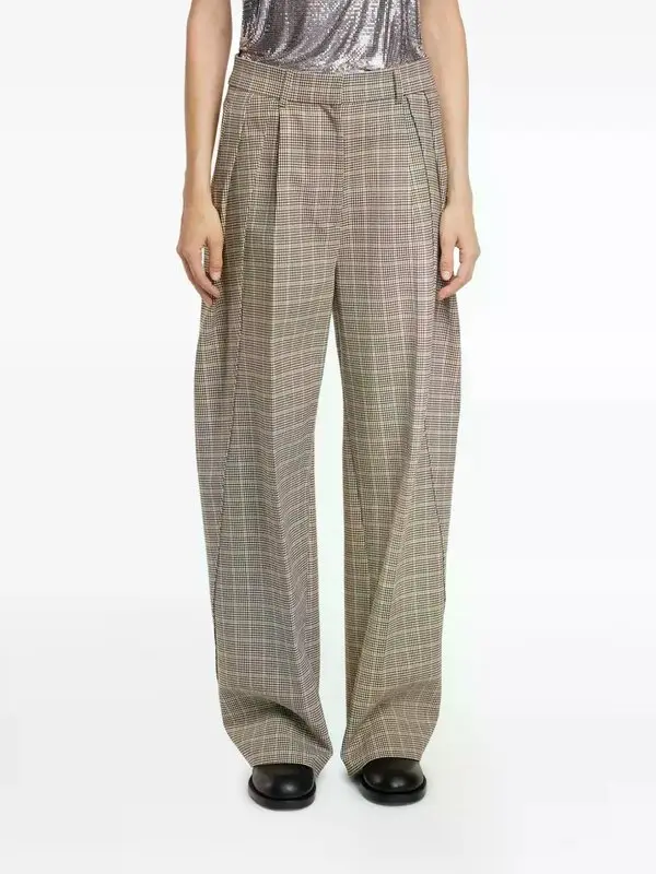 Rabanne Checked Pleated Trousers