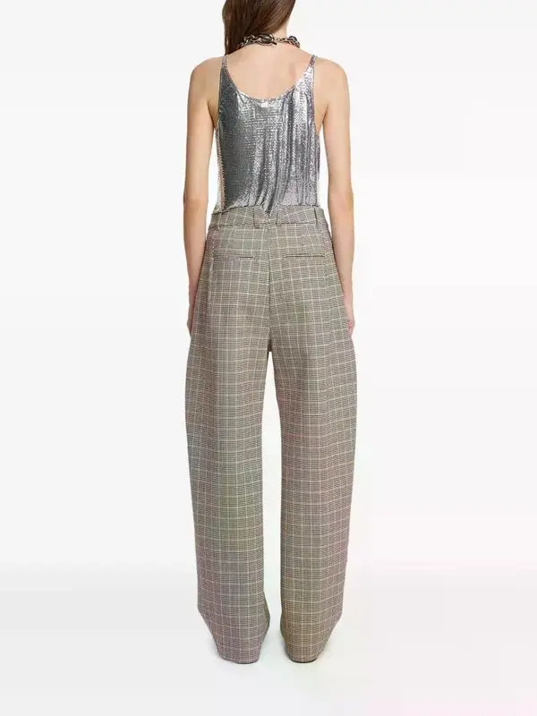 Rabanne Checked Pleated Trousers